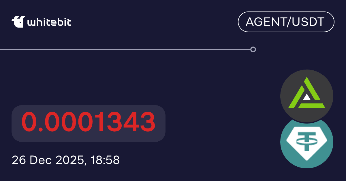 0.001552 AGENT-USDT | Торгівля AgentLayer до Tether US | WhiteBIT