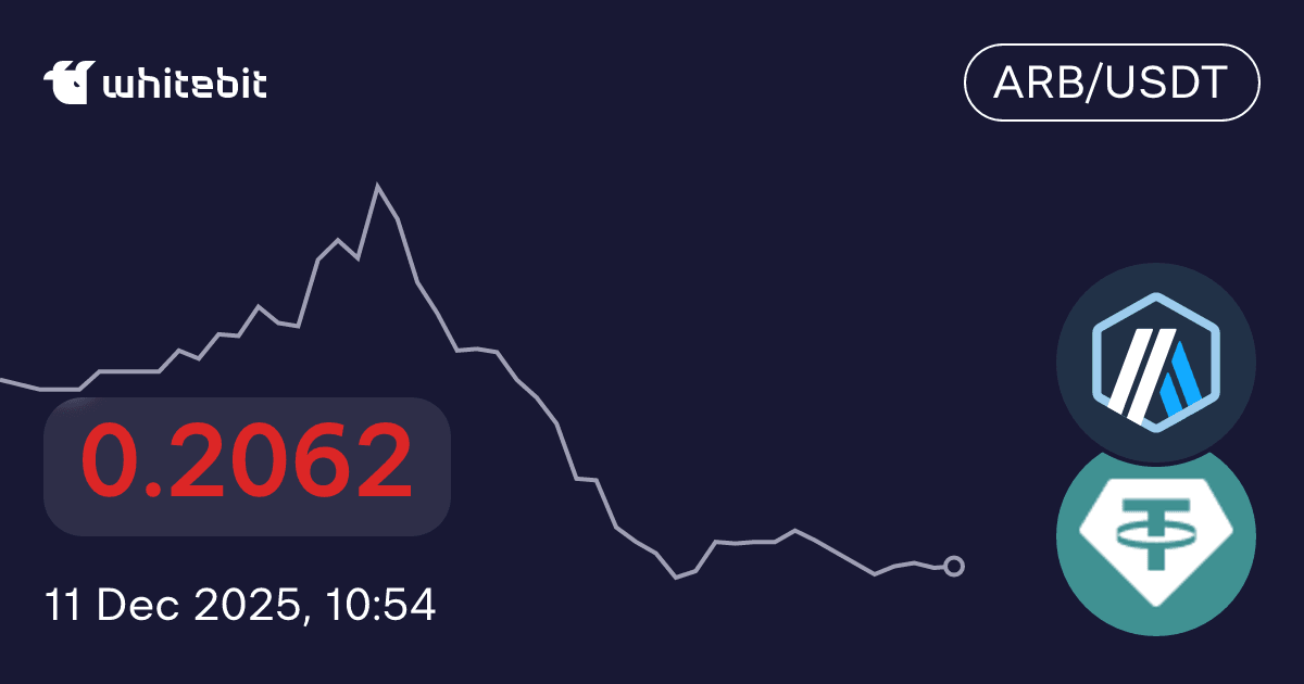 0.4281 ARB-USDT | Trade Arbitrum to Tether US | WhiteBIT