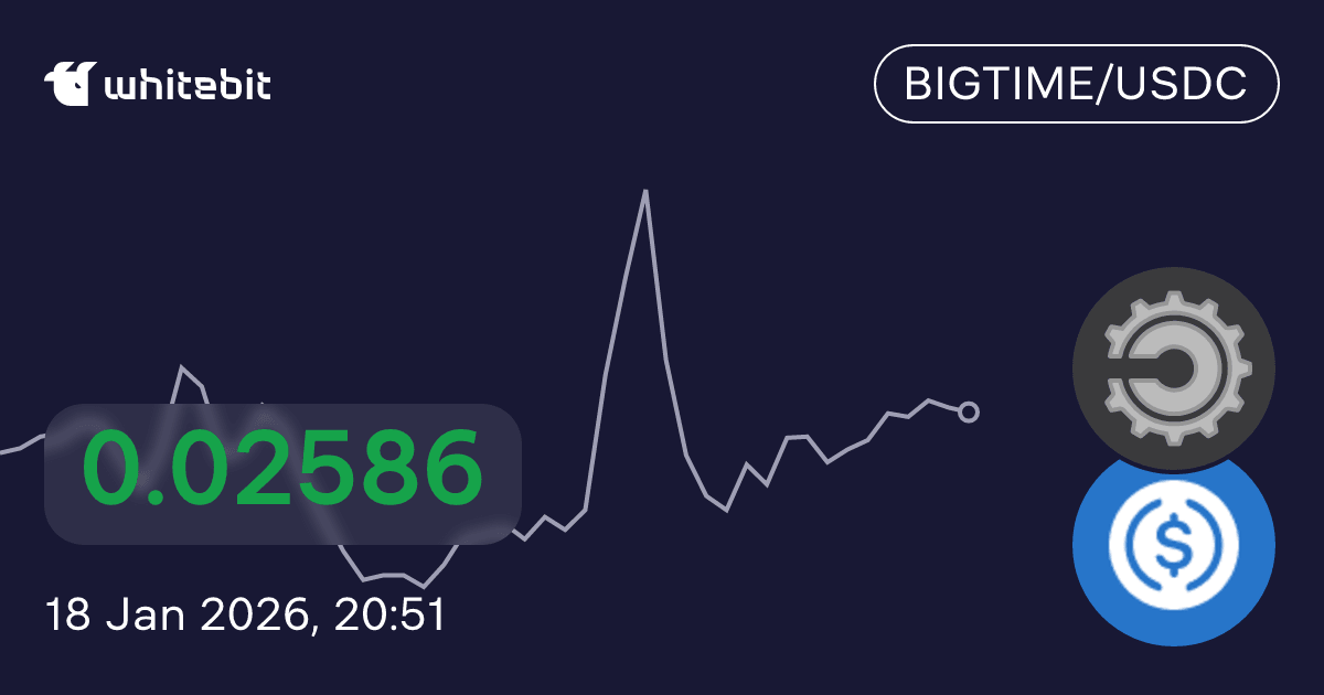 0.0717 BIGTIME-USDC | Trade Big Time to USD Coin | WhiteBIT