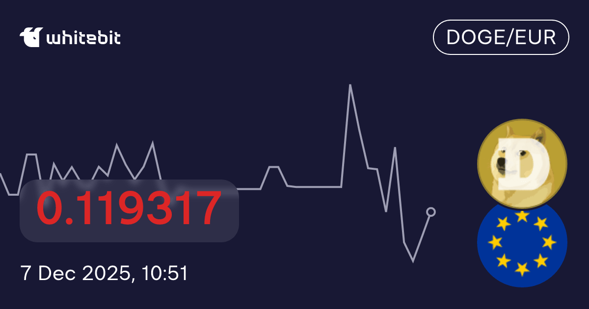 0.086088 DOGE to EUR | Price of Dogecoin to Euro | Crypto Exchange WhiteBIT