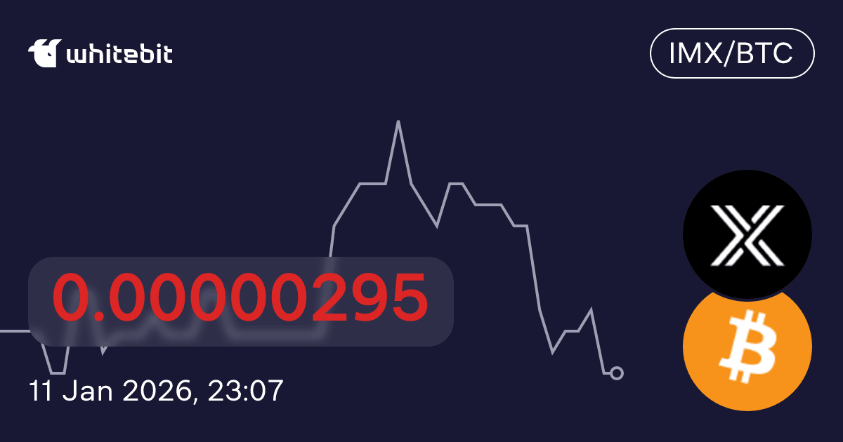 0.0000204 IMX-BTC | Trade Immutable X to Bitcoin | WhiteBIT