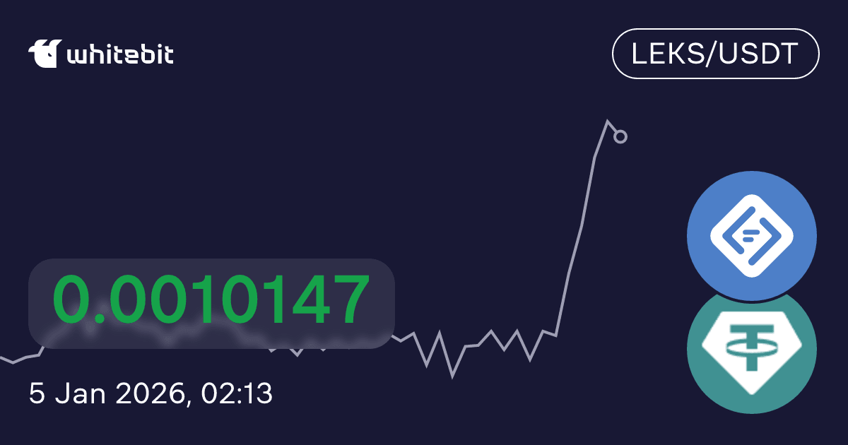 0.0024506 LEKS to USDT | Comercie Leksis a Tether US | WhiteBIT