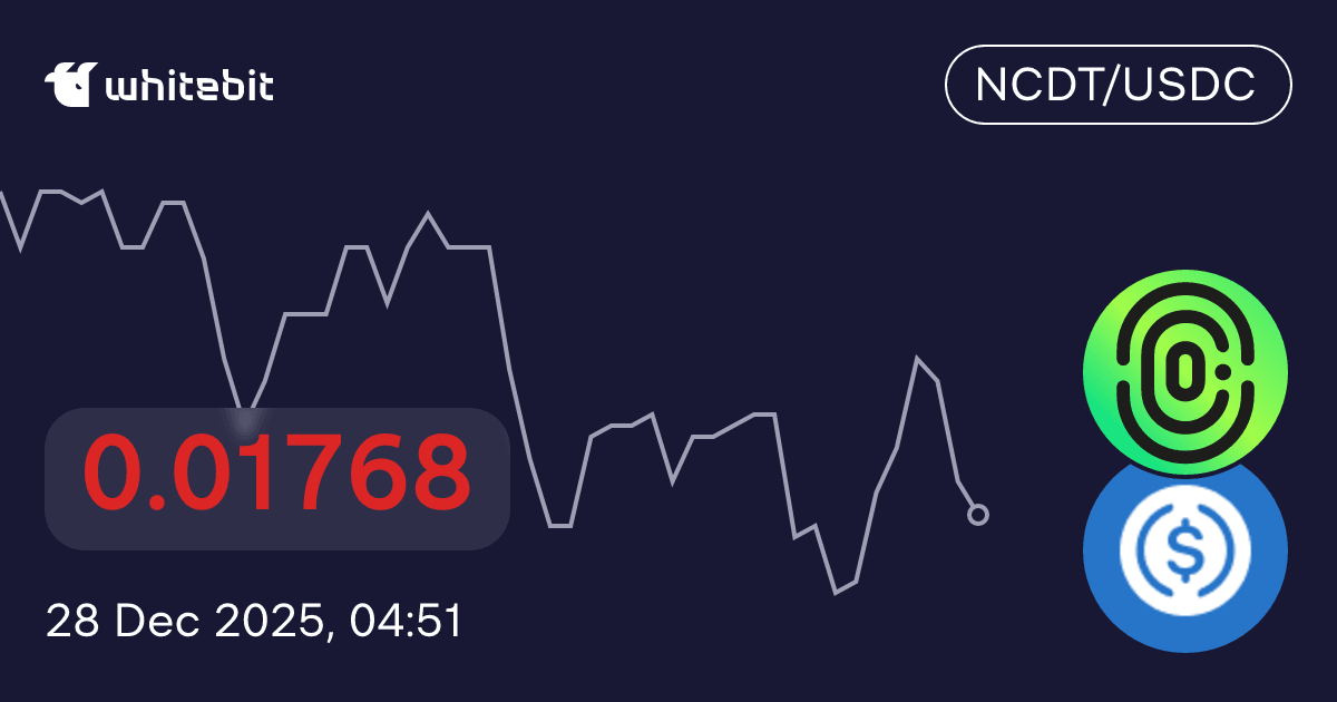 0.04698 NCDT-USDC | Trade Nuco.cloud to USD Coin | WhiteBIT