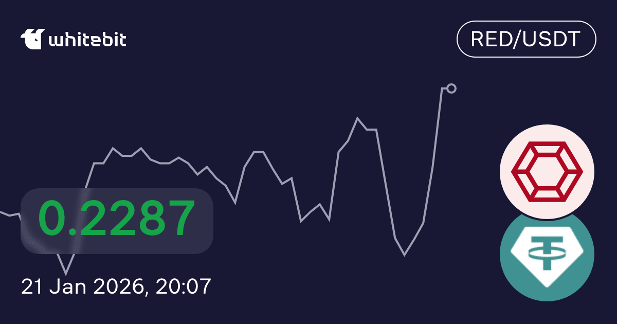 0.468 RED-USDT | Trade RedStone to Tether US | WhiteBIT
