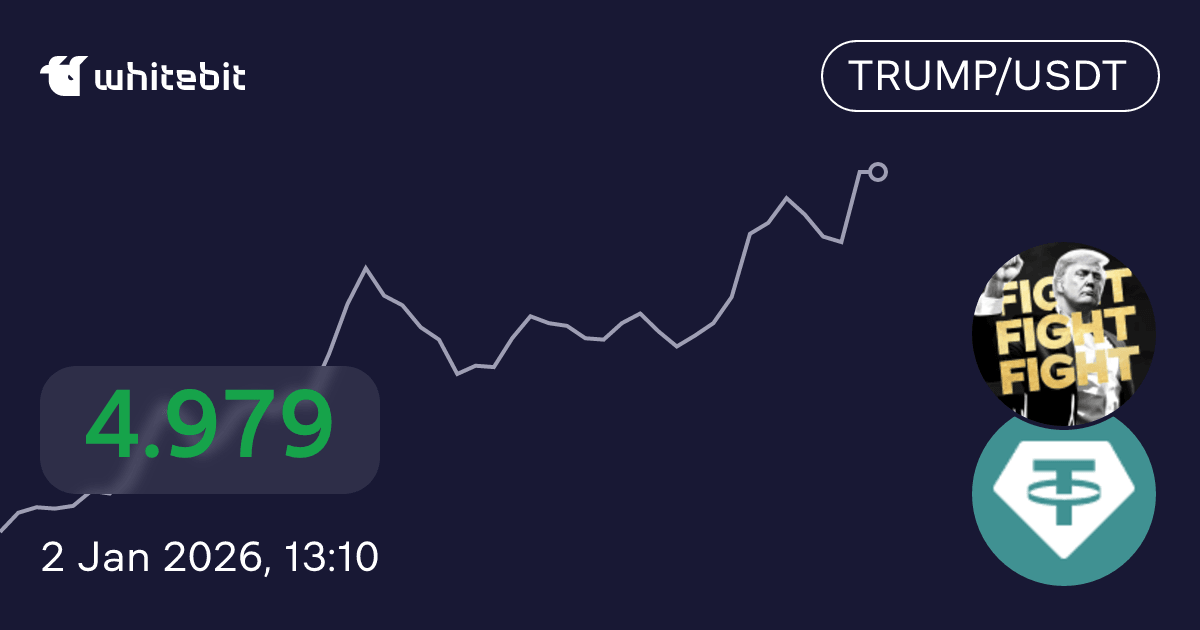 13.27 TRUMP-USDT | Trade OFFICIAL TRUMP to Tether US | WhiteBIT