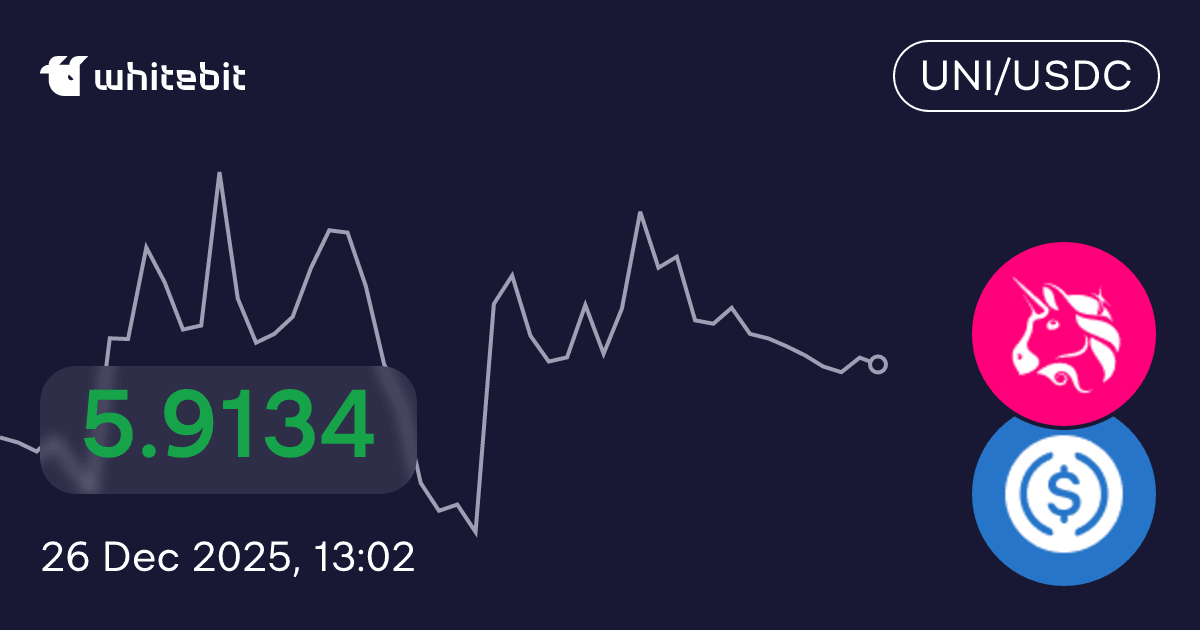 6.1389 UNI-USDC | Trade Uniswap to USD Coin | WhiteBIT