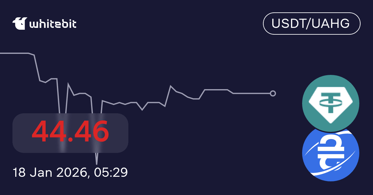 42.28 USDT-UAHG | Trade Tether US to UAHg | WhiteBIT