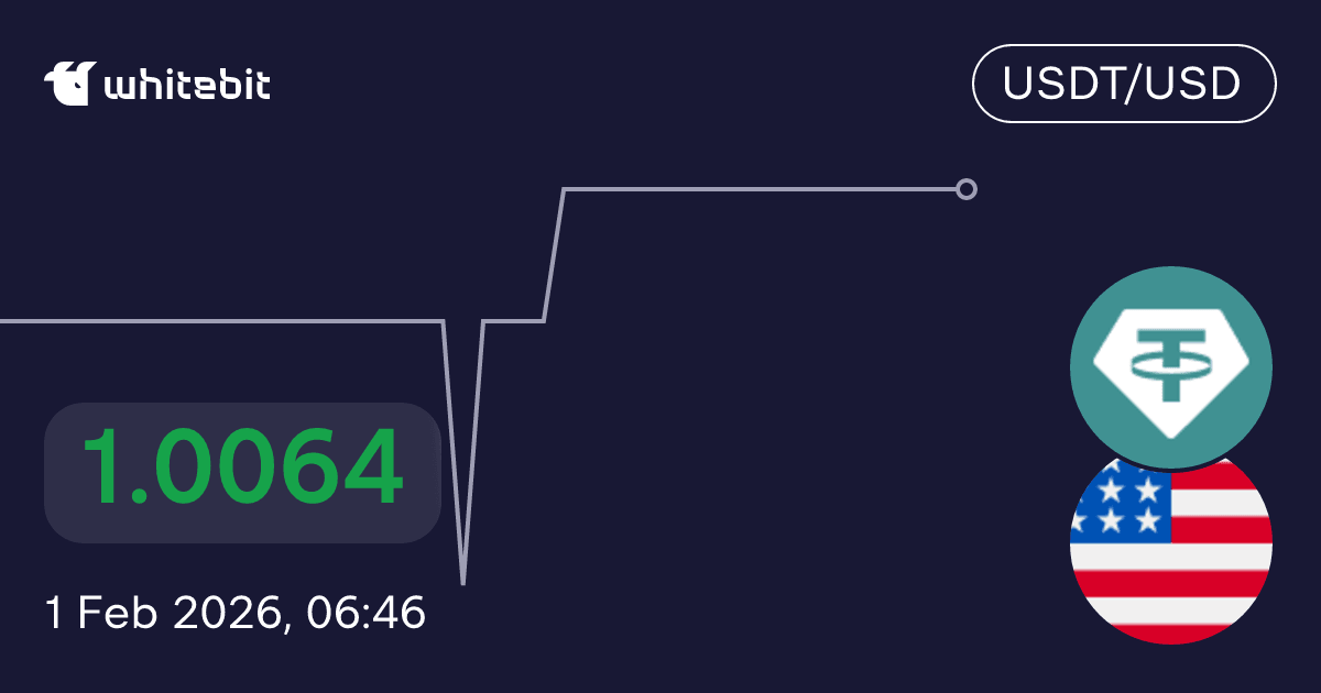 1.0019 USDT-USD | Цена Tether US к United States Dollar | Криптобиржа ...